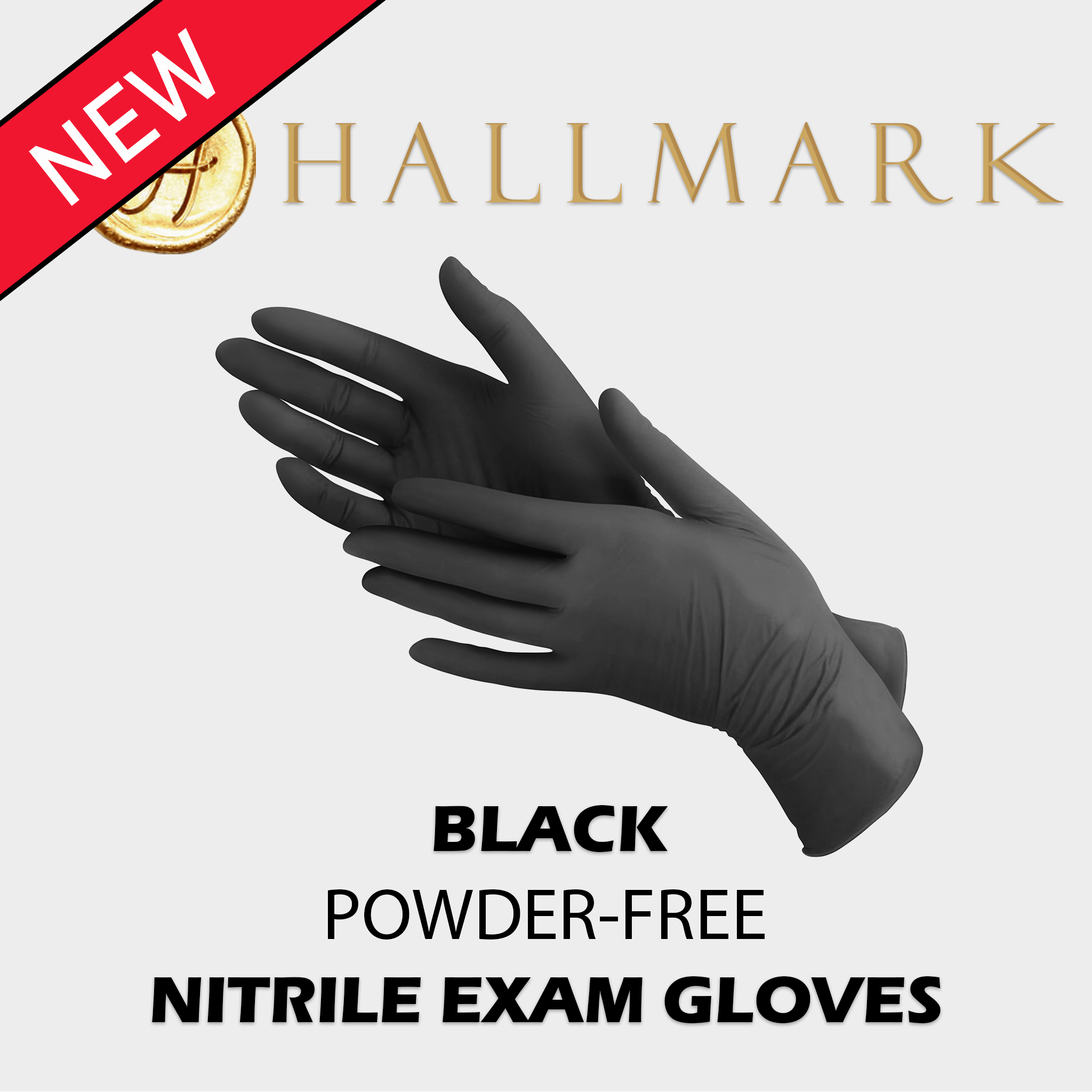 Hallmark Premium Black Nitrile Gloves, $9.50 per box of 100, 10 boxes ...